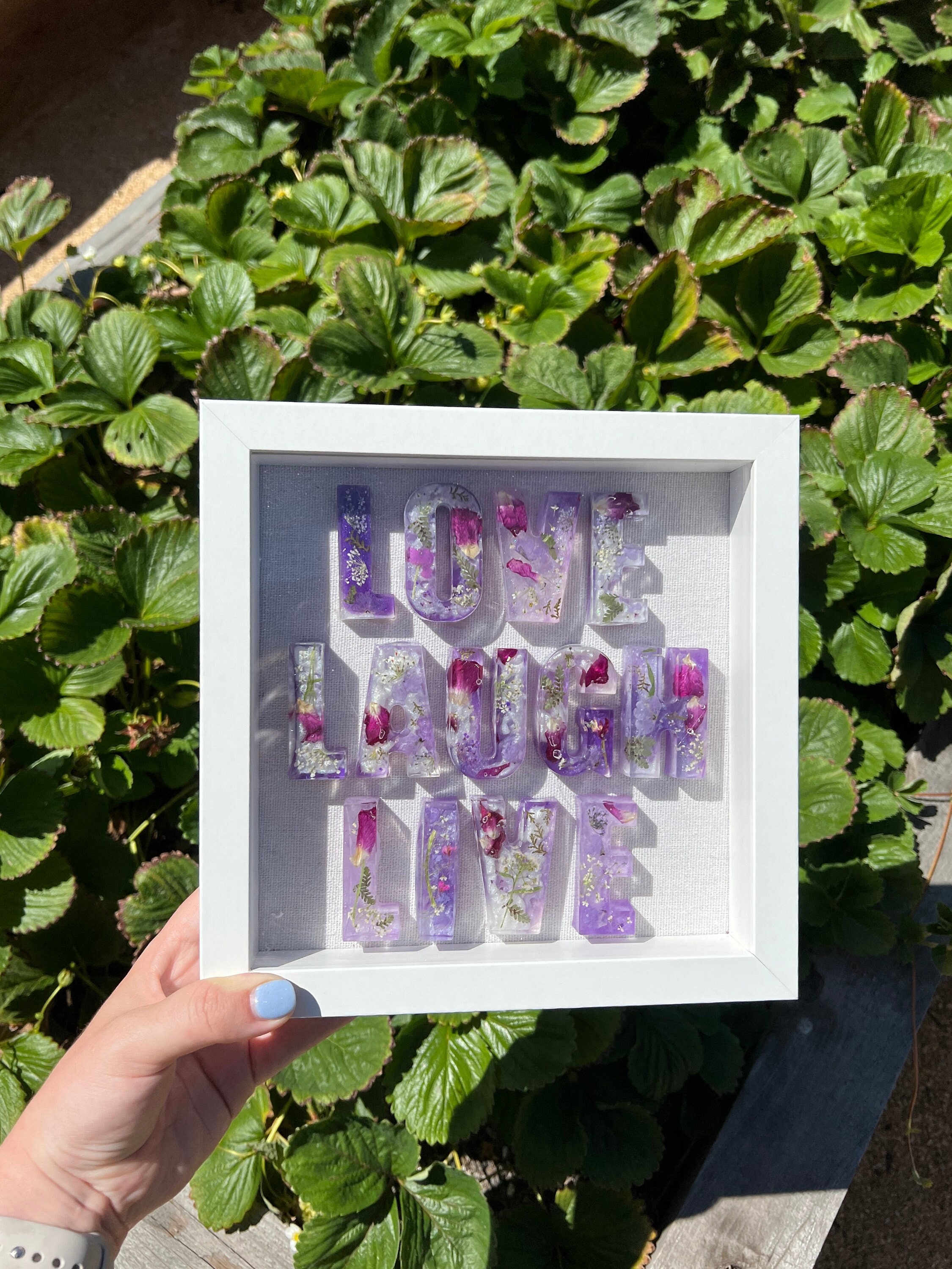 Resin Letters Sign in Shadow Box - Etsy