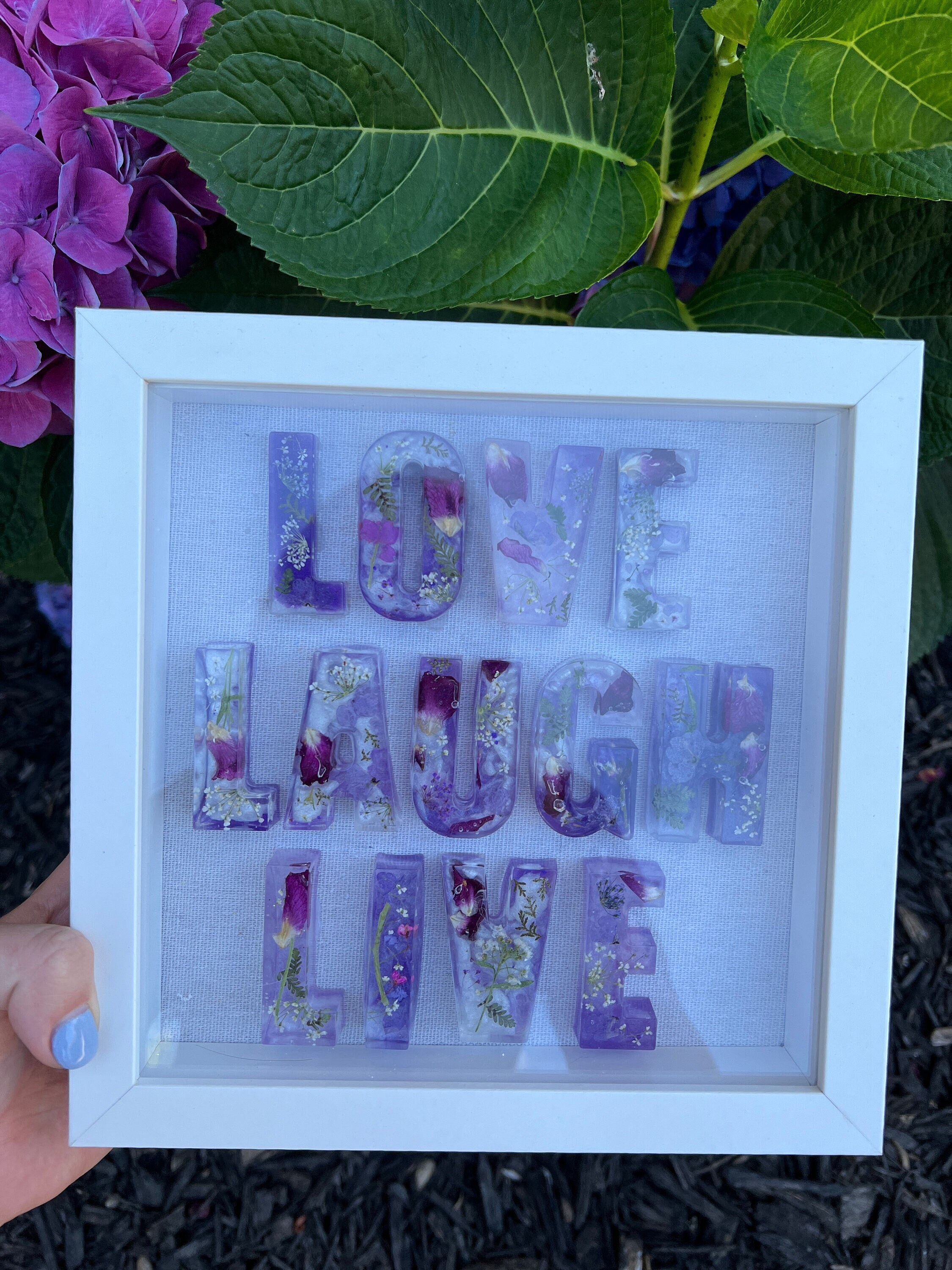Resin Letters Sign in Shadow Box - Etsy