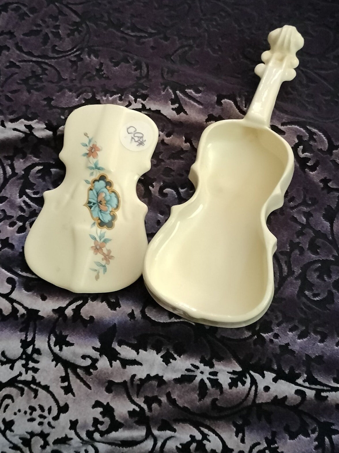 Vtg.ceramic Violin Trinket Box - Etsy