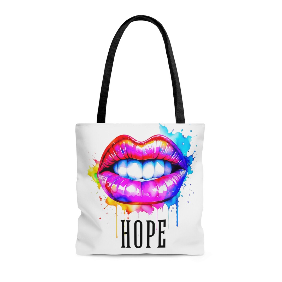 Tote Bag, Tote, Fabric Bag With Lips, Shoulder Bag, School Fabric Bag ...