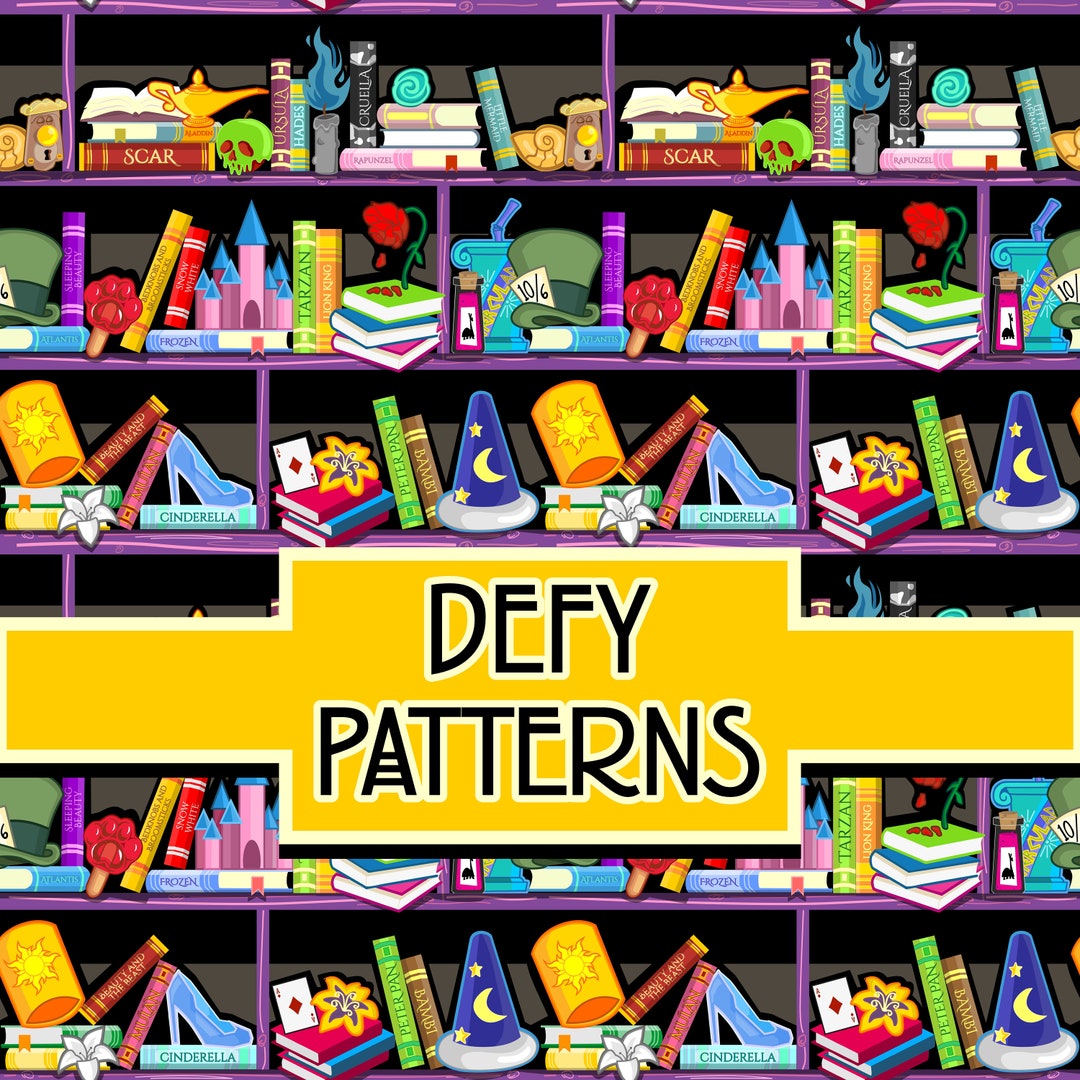 Magical Bookcase Seamless Pattern - Etsy