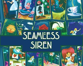 Alice in Wonderland Seamless,alice Seamless,seamless Pattern,digital ...