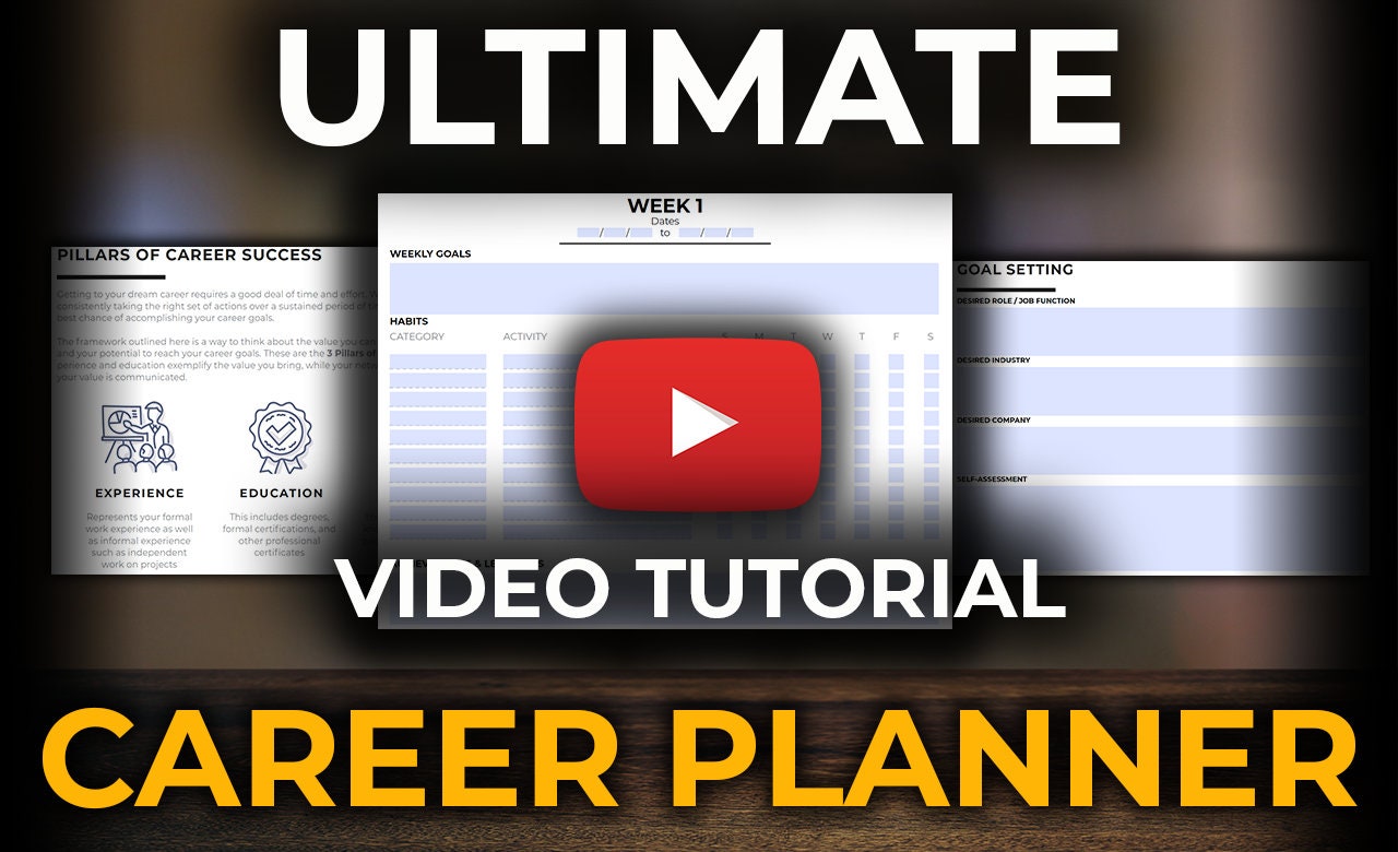 Ultimate Career Planner 13 Week Digital Planner How-to Video Career ...
