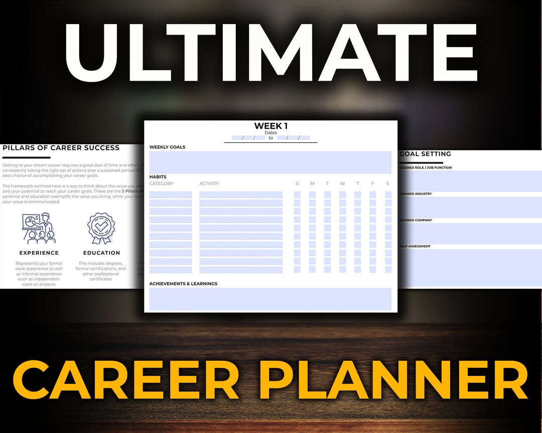 Ultimate Career Planner 13 Week Digital Planner How-to Video Career ...