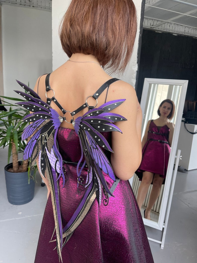 Fairy Wings Harness, Harness With Wings, REAL Leather Harness, Harness ...