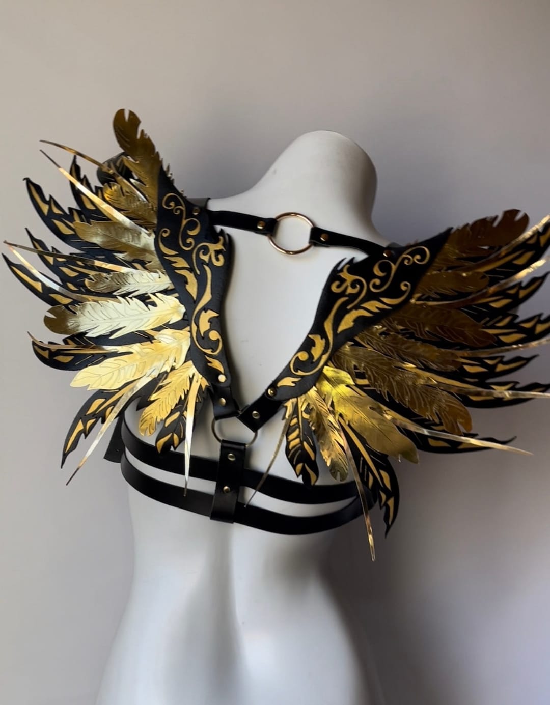Wings Harness, Harness Set With Wings, REAL Leather Harness, Harness ...