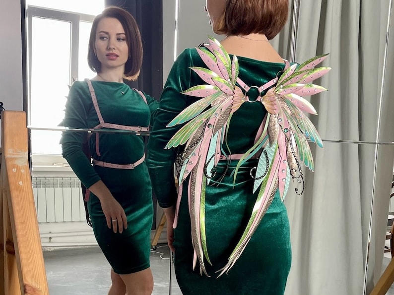 Fairy Wings Harness, Harness With Wings, REAL Leather Harness, Harness ...