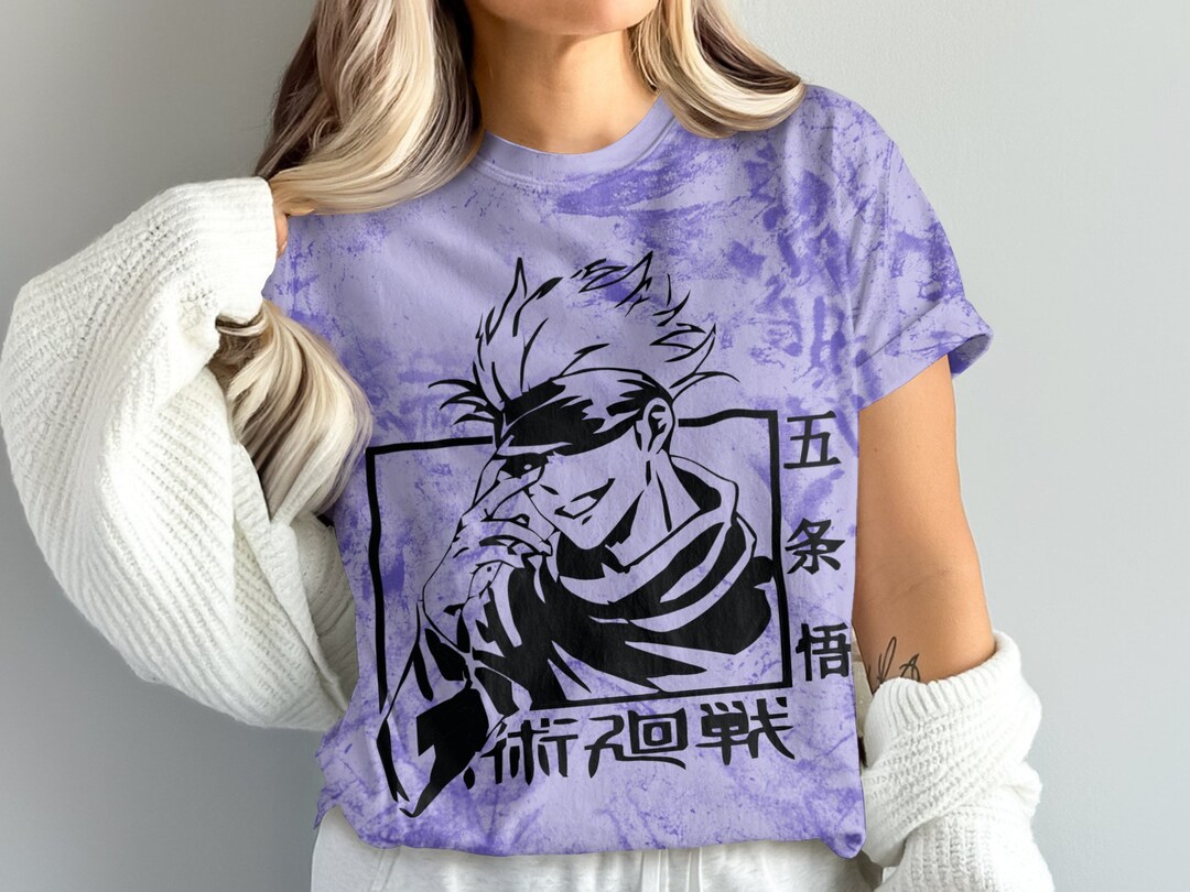 Anime Satoru Gojo T-shirt, Jujutsu Kaisen Anime Merch, Japanese Anime ...