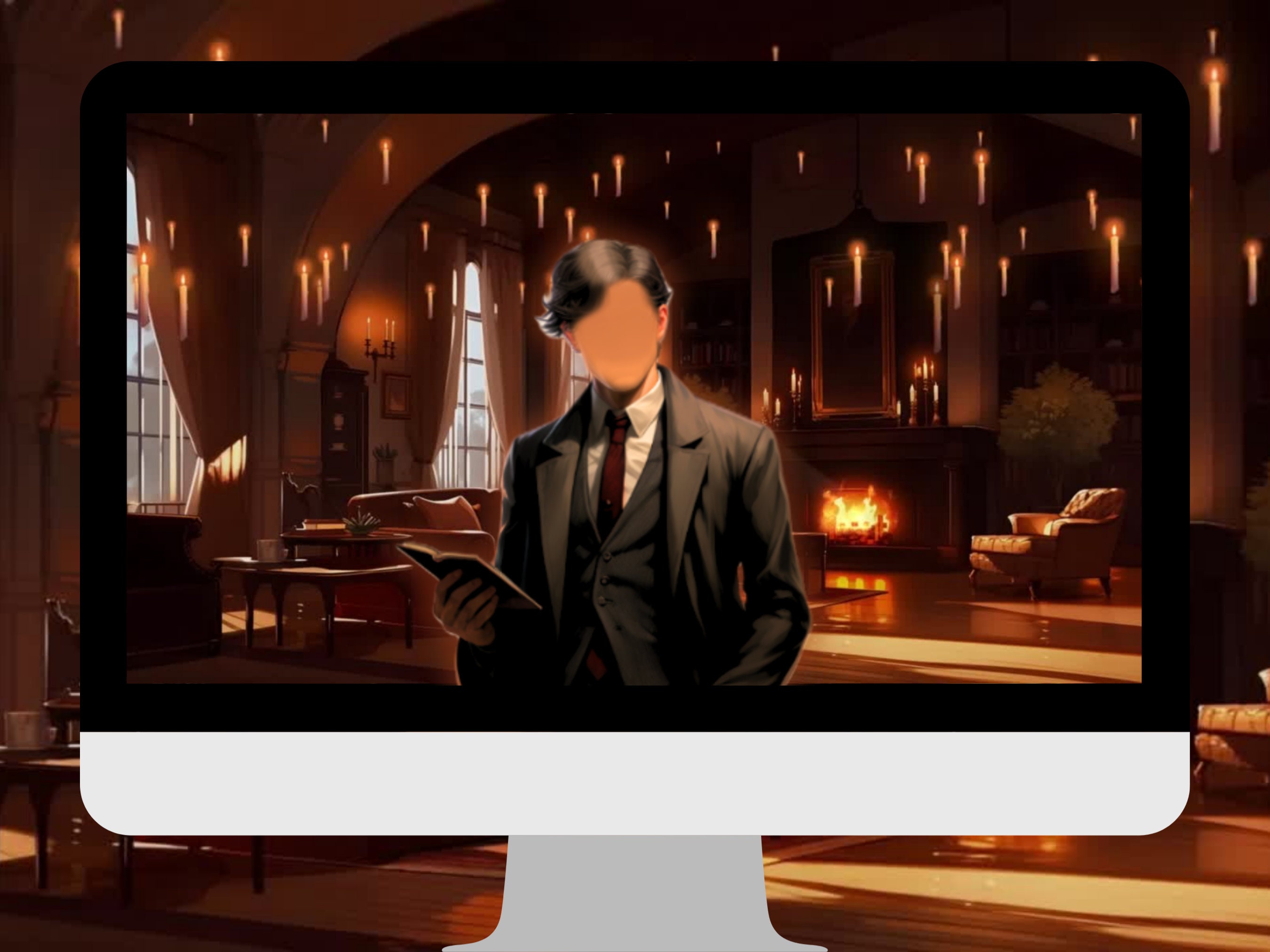 4k Animated Haunted Background Spooky Room Vtuber Background Twitch ...