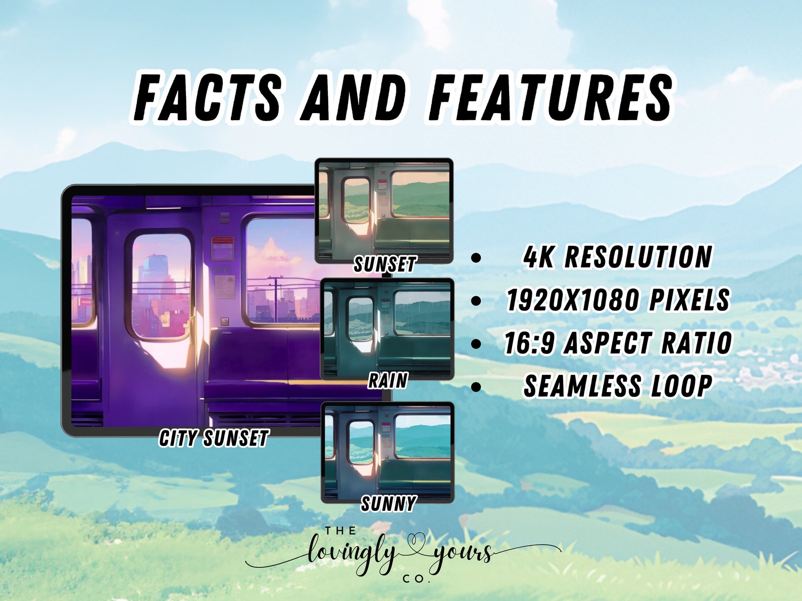 Lofi Train Animated Background Twitch Overlay Vtuber Animated ...
