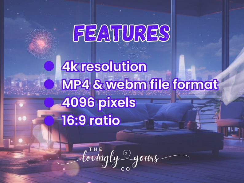 4k Animated Lofi Background Aesthetic Vtuber Room Background Twitch ...