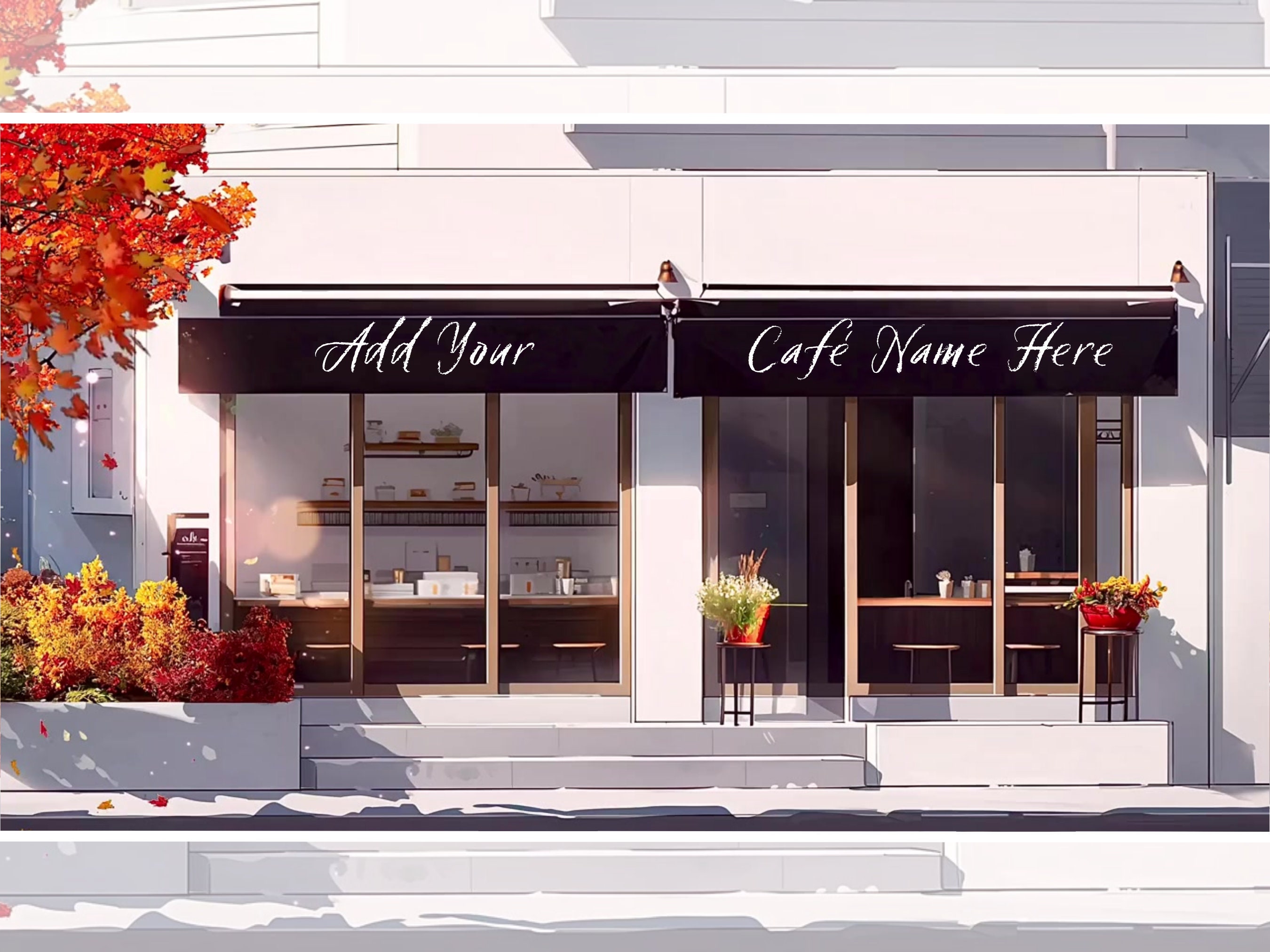 Cafe Vtuber Animated Background Twitch Overlay Cafe Vtuber Background ...