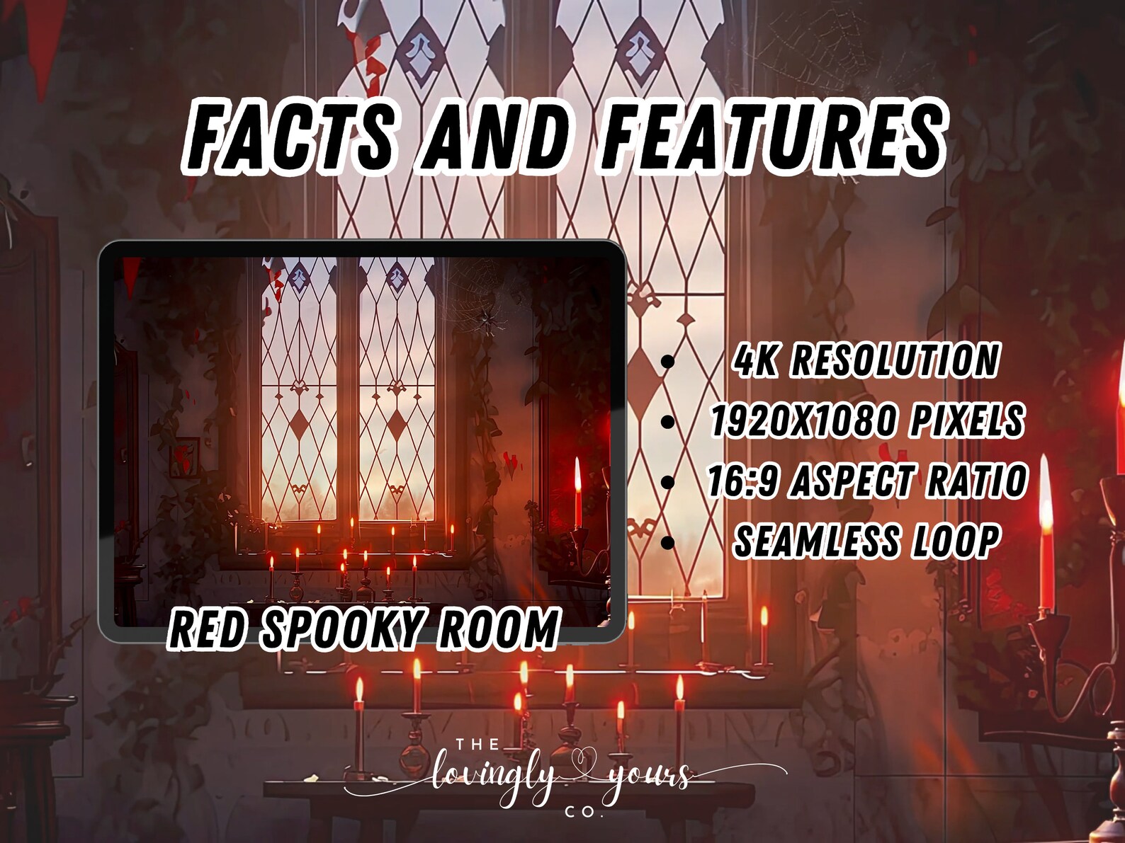 4k Animated Haunted Background Spooky Room Vtuber Background Twitch ...