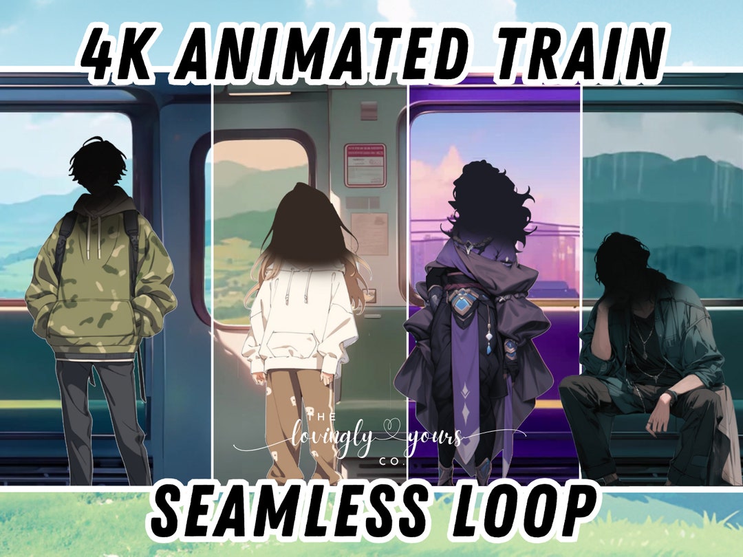 Lofi Train Animated Background Twitch Overlay Vtuber Animated ...