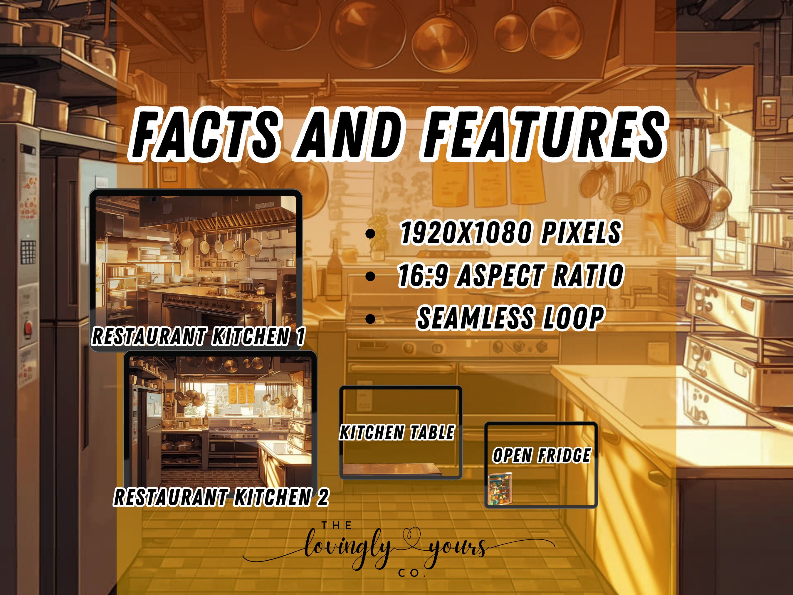 Restaurant Kitchen Animated Background Cozy Anime Style Lofi Room ...
