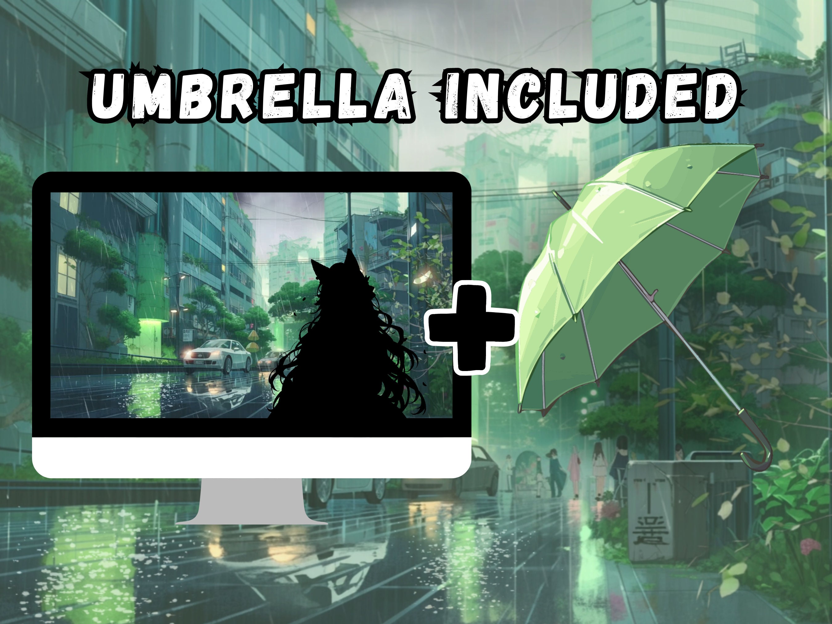 4k Animated Lofi Video Background Tokyo Rain Vtuber Background Rain ...