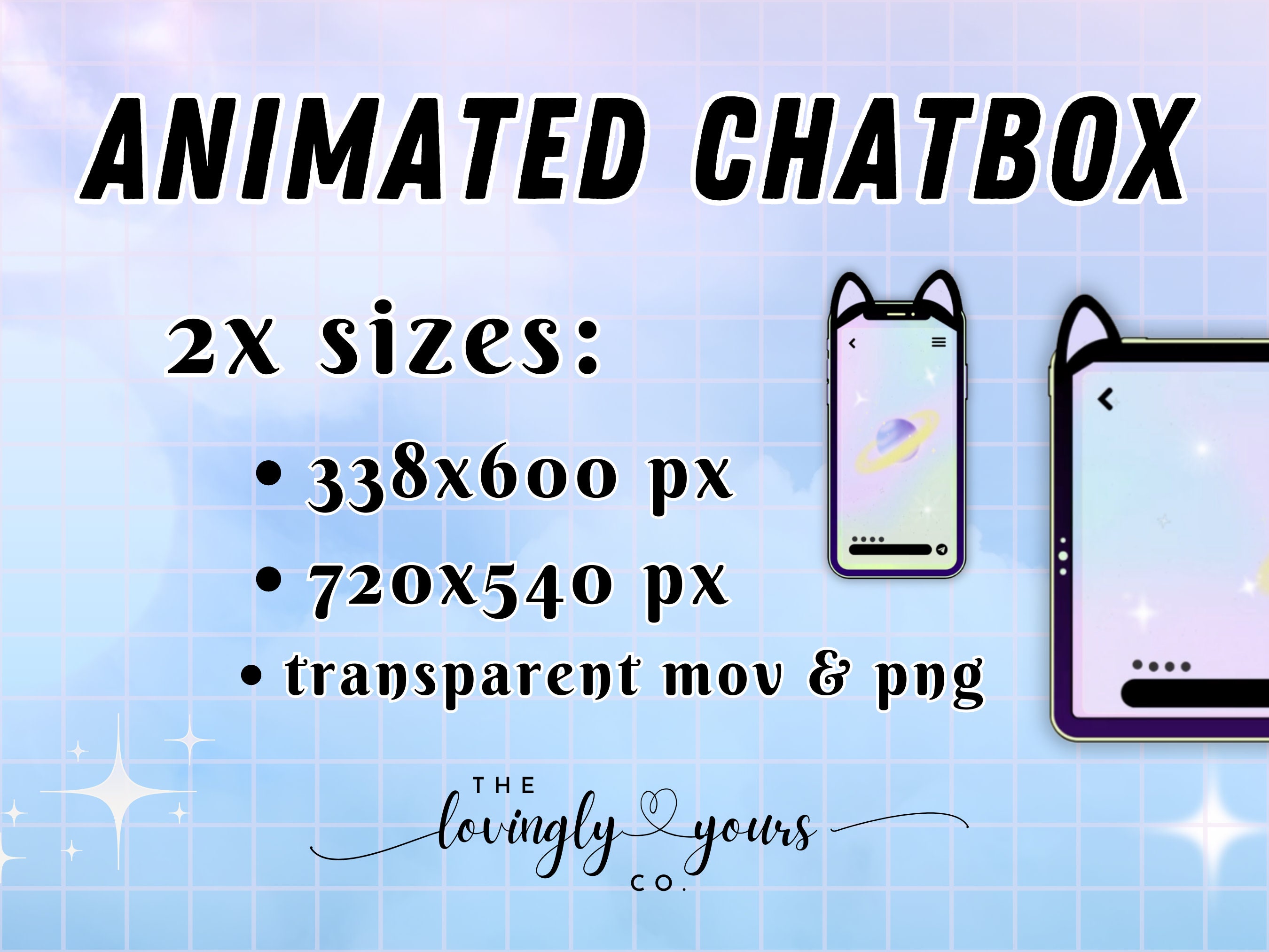 Animated Twitch Chat Widget PNG Digital Download Stream Sub - Etsy