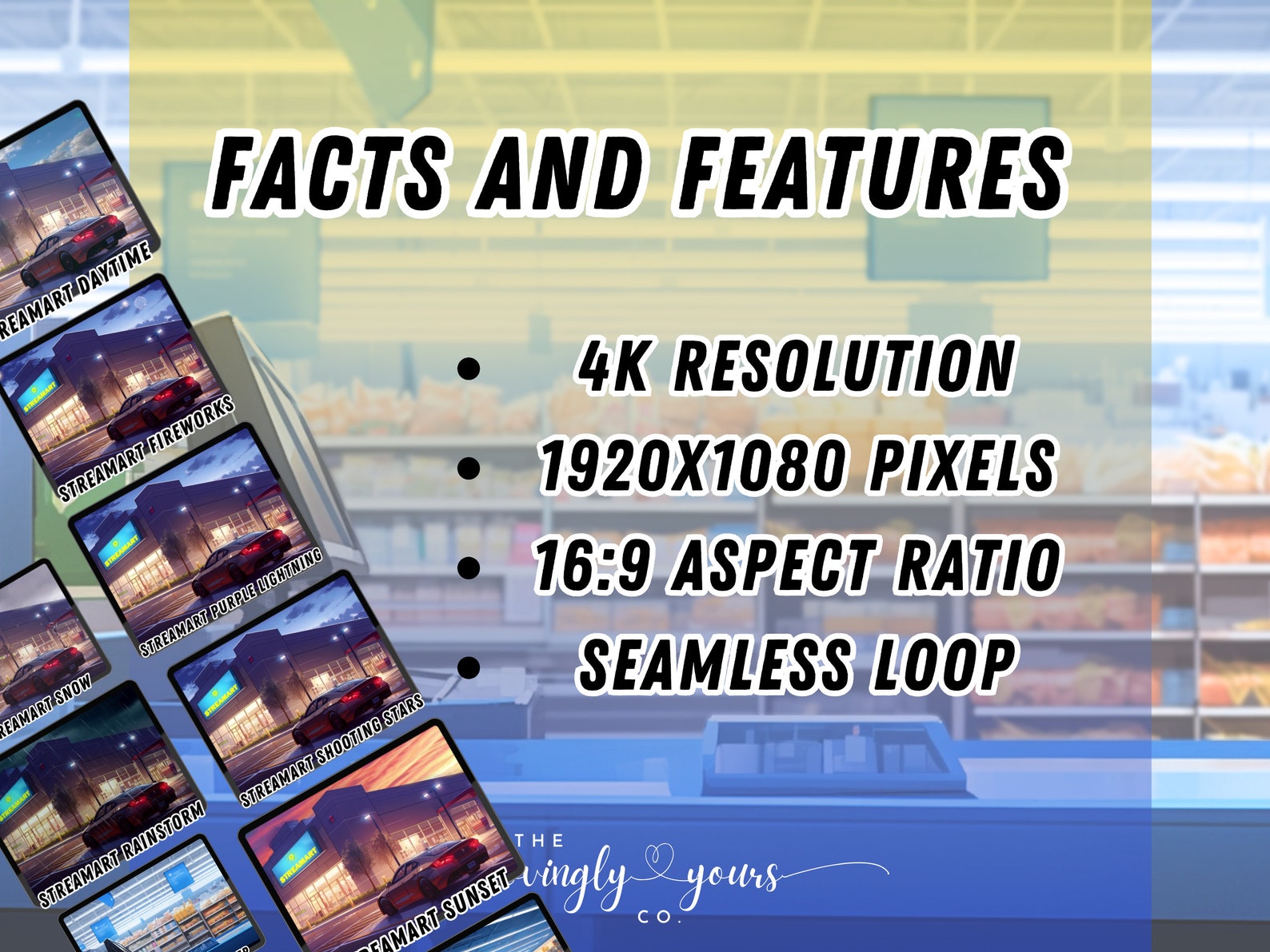 Vtuber Animated Background Cozy Anime Style Store Vtuber Background ...