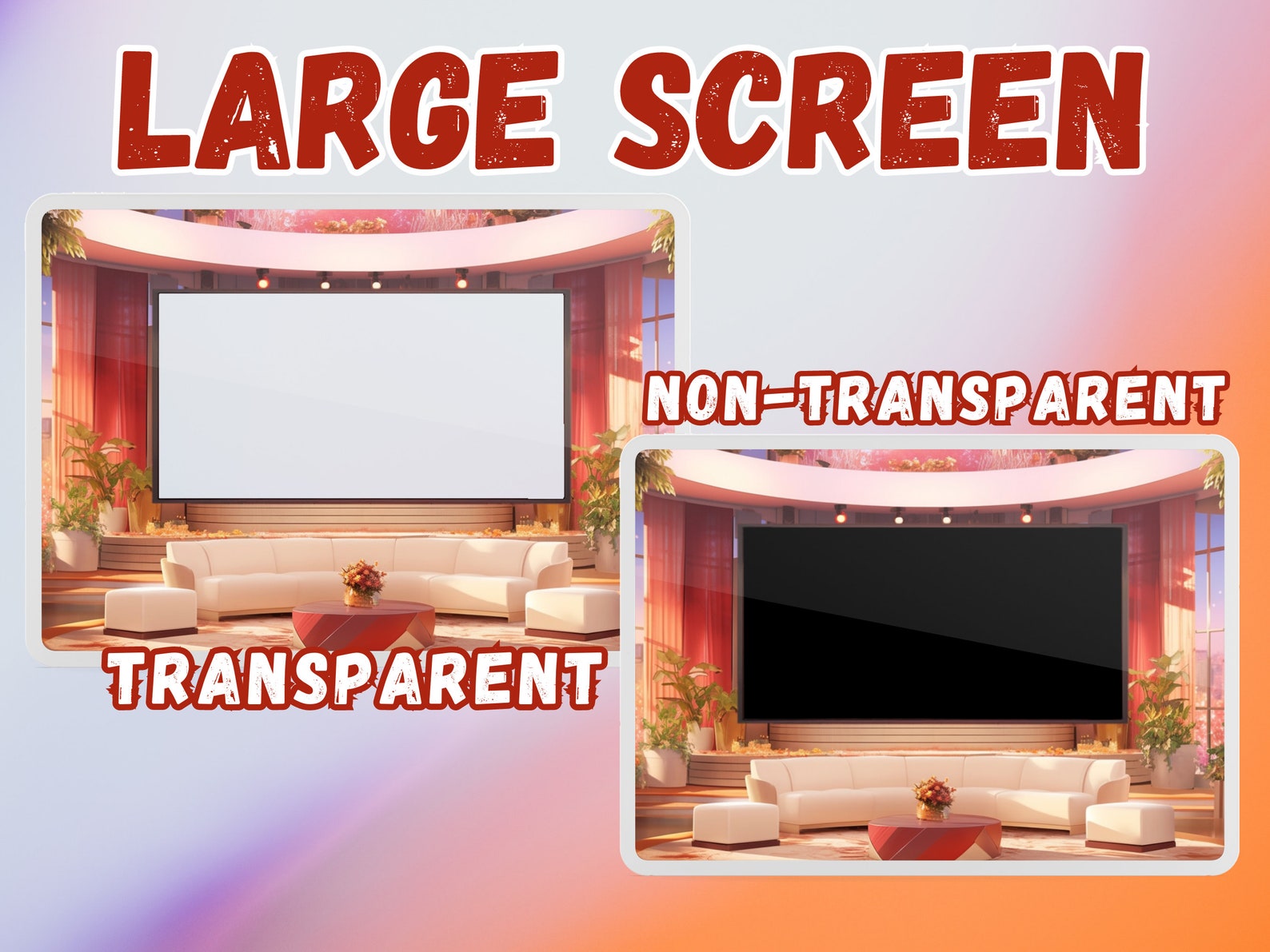 Talk Show Twitch Overlay PNG Digital Download Vtuber Background Twtich ...