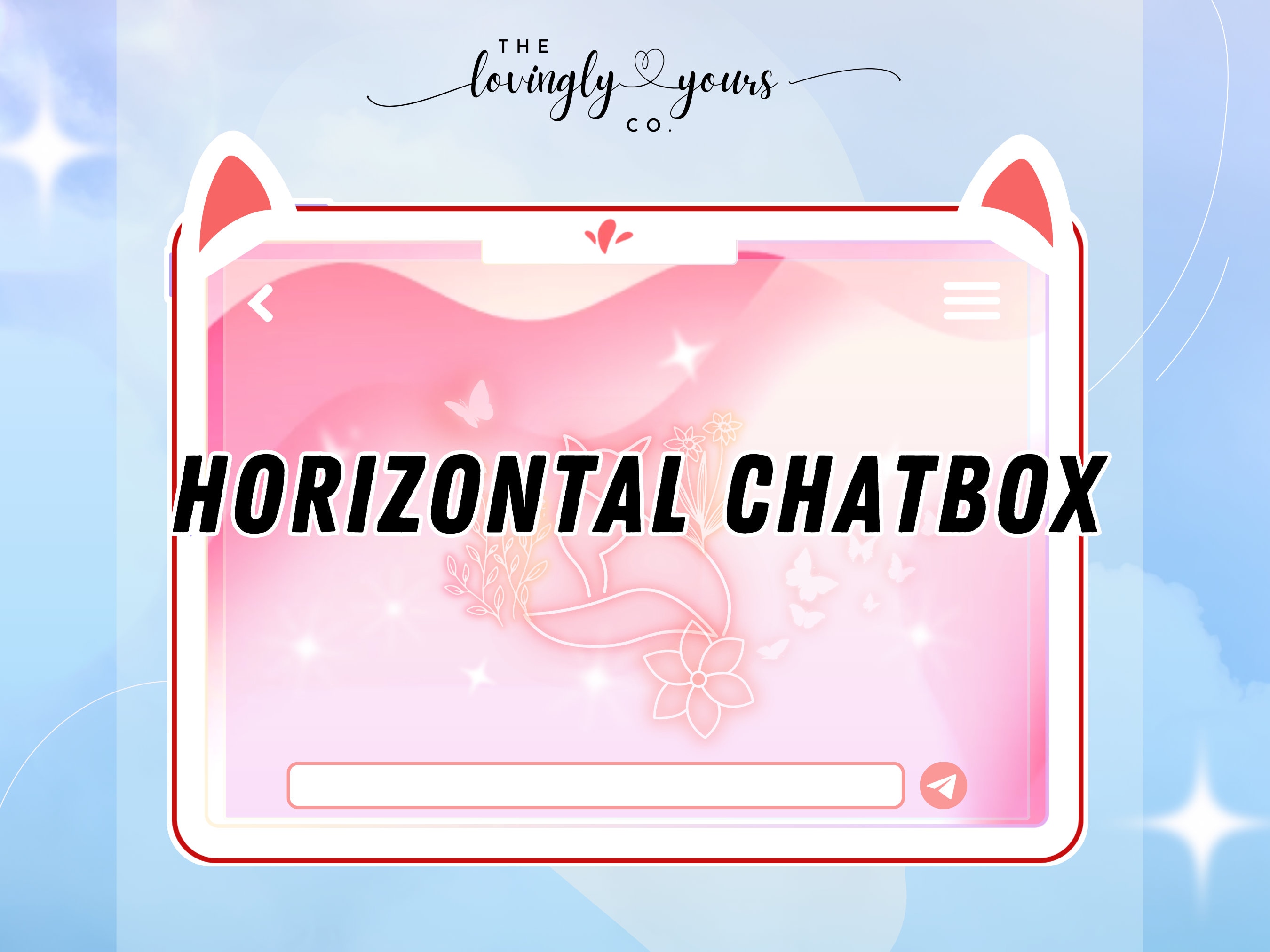 Animated Twitch Chat Widget Fox Vtuber Stream Sub Chatbox Bit Twitch ...