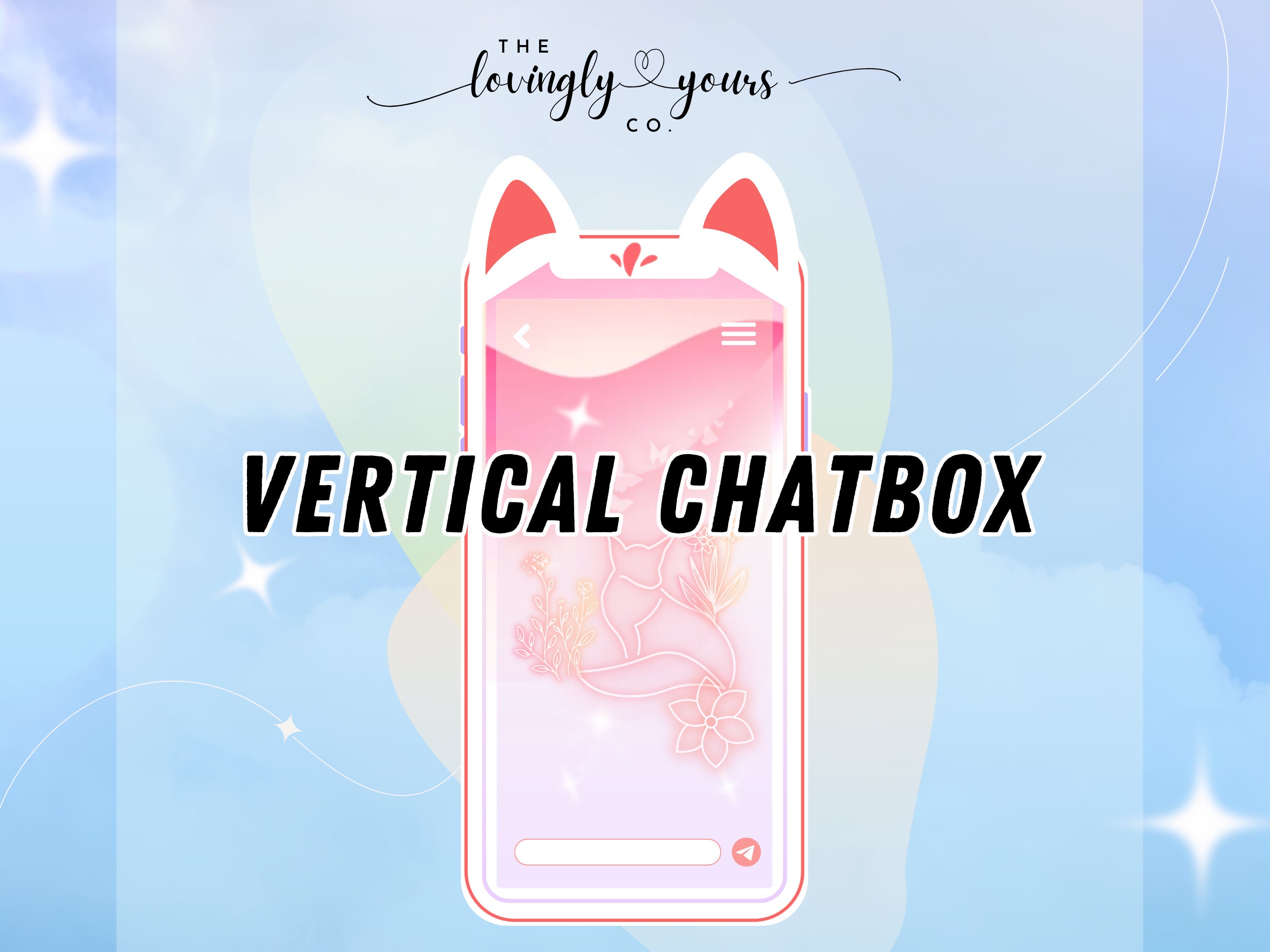 Animated Twitch Chat Widget Fox Vtuber Stream Sub Chatbox Bit Twitch ...