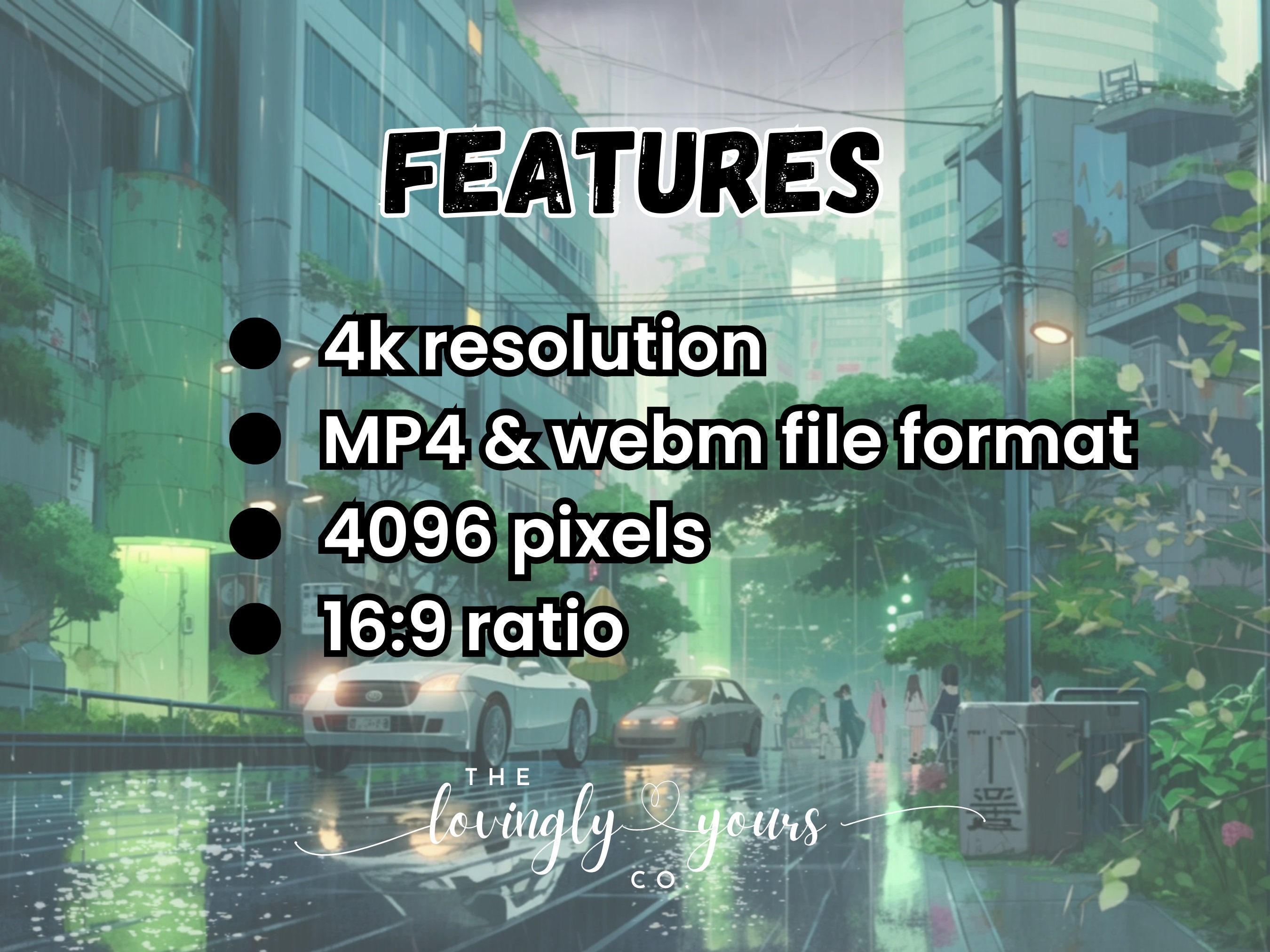 4k Animated Lofi Video Background Tokyo Rain Vtuber Background Rain ...
