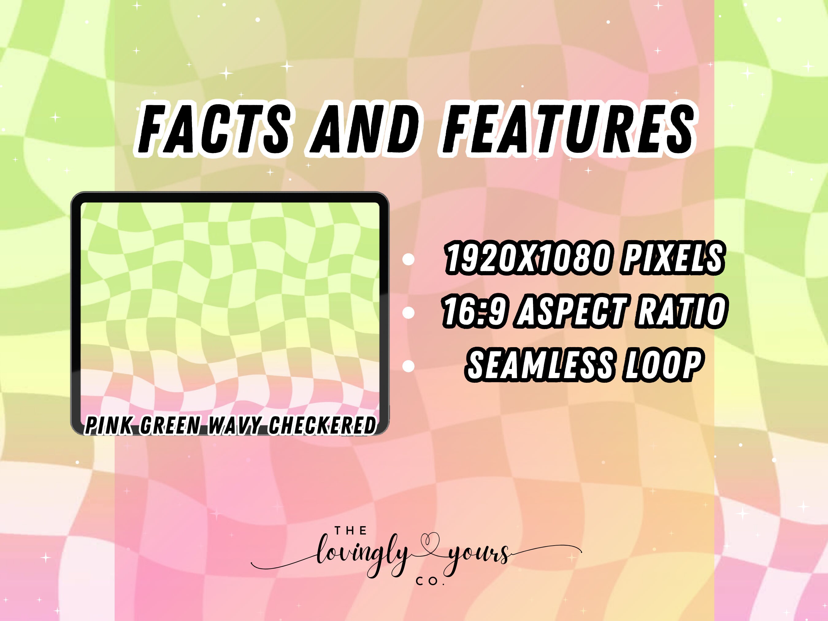 Wavy Checkered Animated Background Aesthetic Vtuber Background Green ...