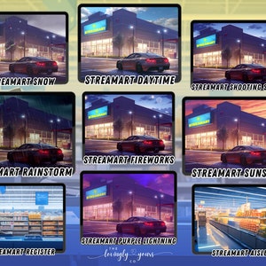 Vtuber Animated Background Cozy Anime Style Store Vtuber Background ...