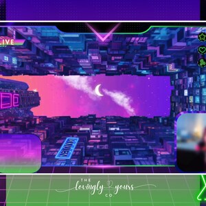 Cyberpunk Stream Overlay Twitch Stream Package Vtuber Twitch Stringer ...