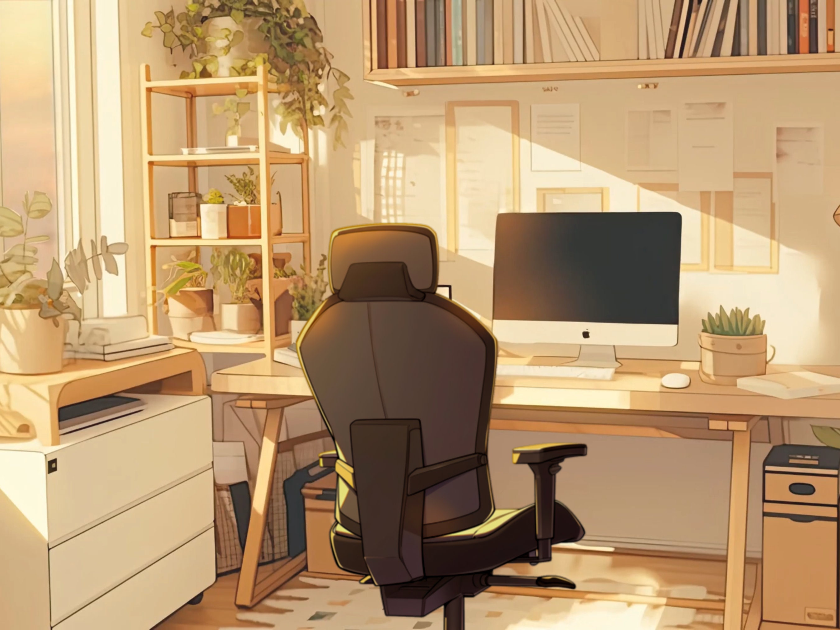 Animated Lofi Video Background Cozy Anime Style Study Room Vtuber ...