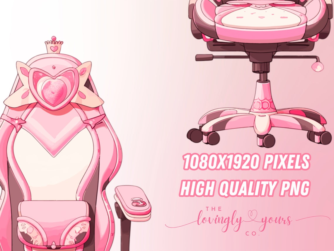 Crowned Princess Gaming Chair PNG Digital Download Vtuber Asset Twtich ...