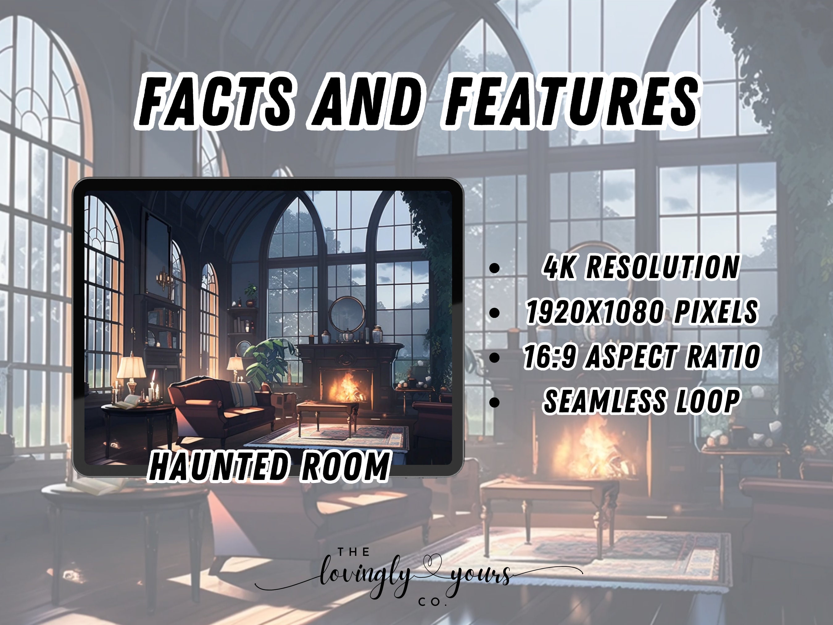 4k Animated Haunted Background Spooky Room Vtuber Background Twitch ...