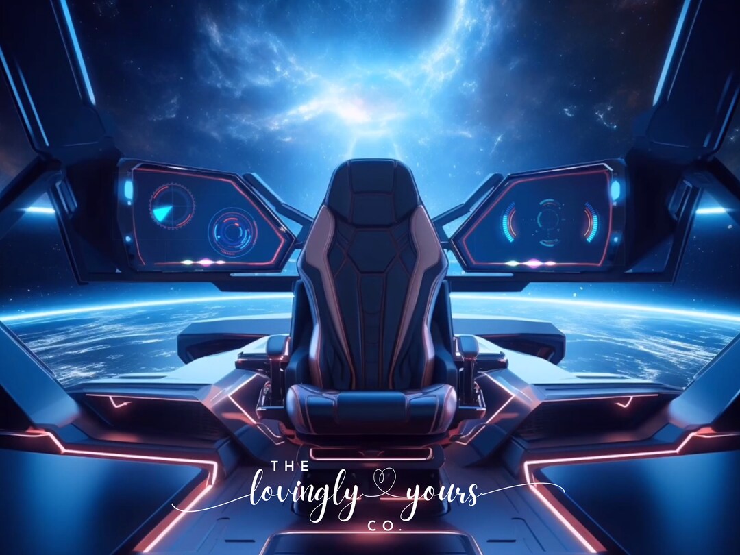 4k Animated Spaceship Background Futuristic Room Vtuber Background ...