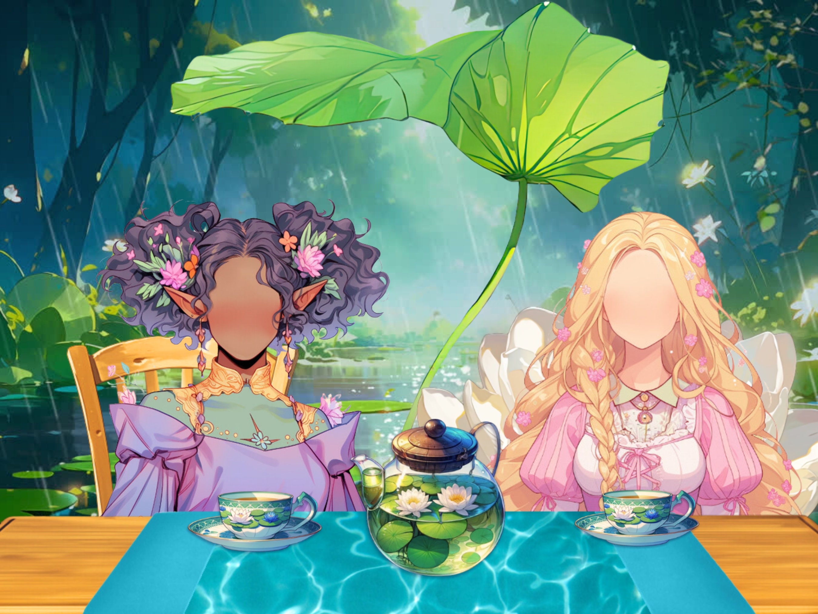 Lily Pond Forest Vtuber Background Twitch Overlay Animated Twitch ...