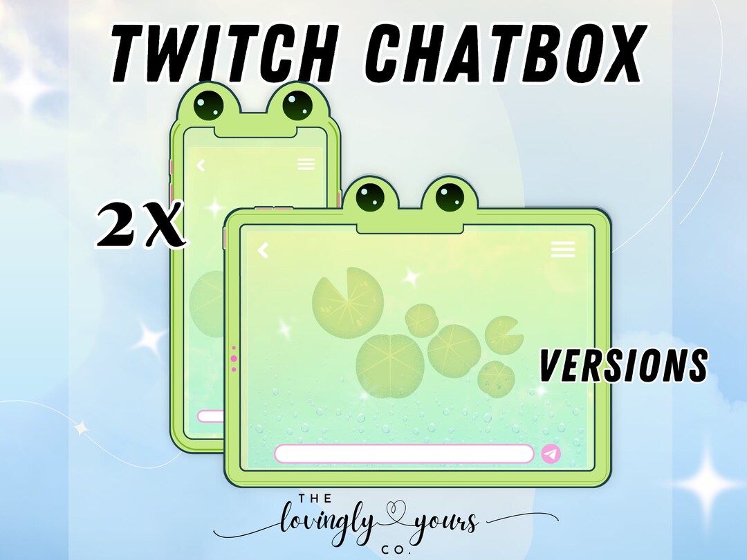 Animated Twitch Chat Widget PNG Digital Download Stream Sub Chatbox Bit ...