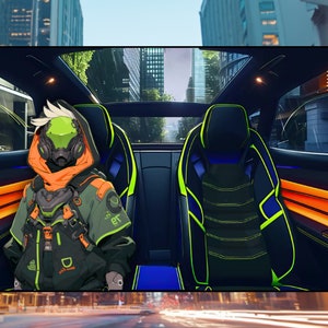 Neon Car Vtuber Animated Background Twitch Overlay Vtuber Background ...