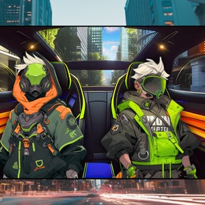 Neon Car Vtuber Animated Background Twitch Overlay Vtuber Background ...
