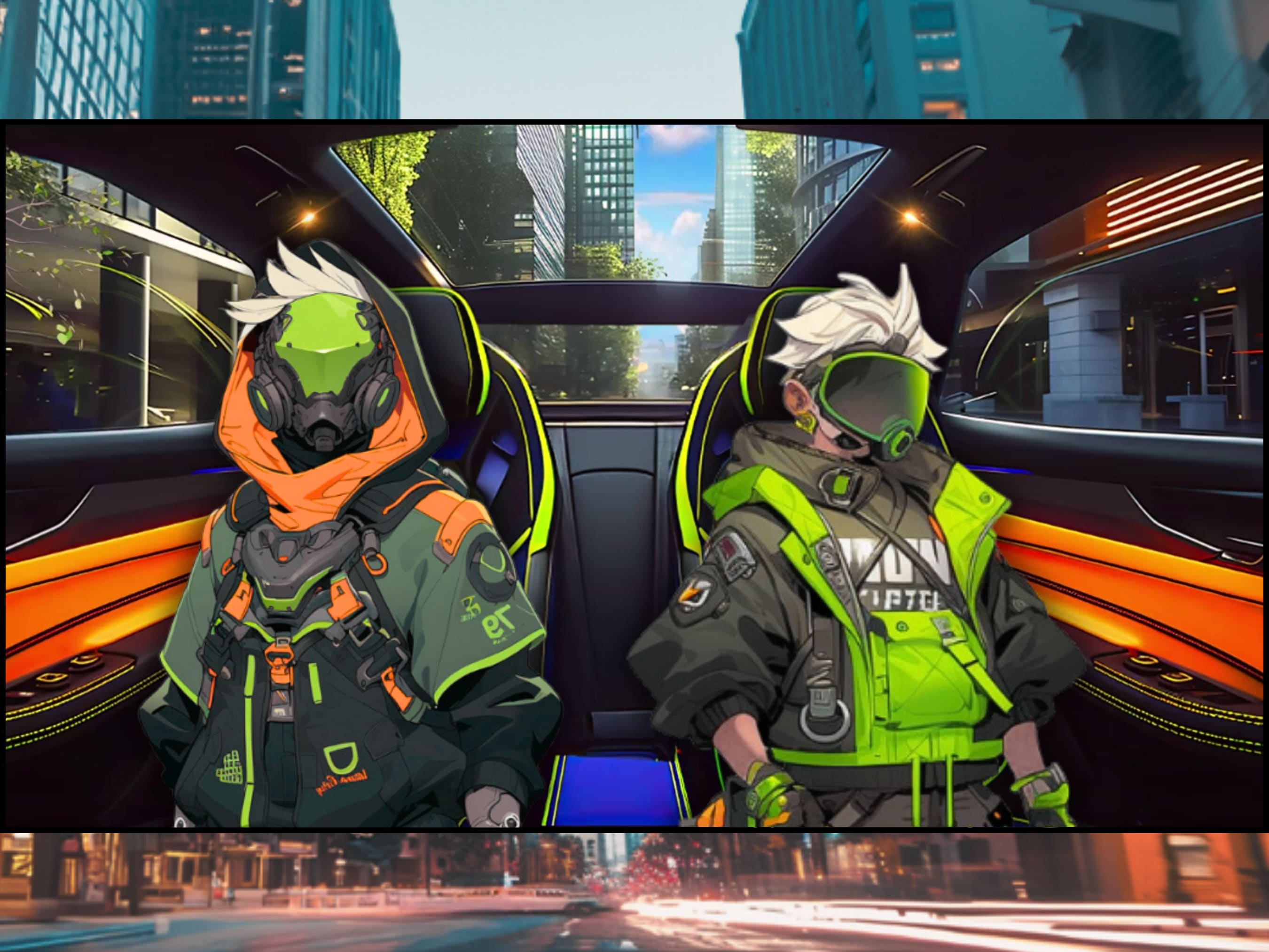 Neon Car Vtuber Animated Background Twitch Overlay Vtuber Background ...