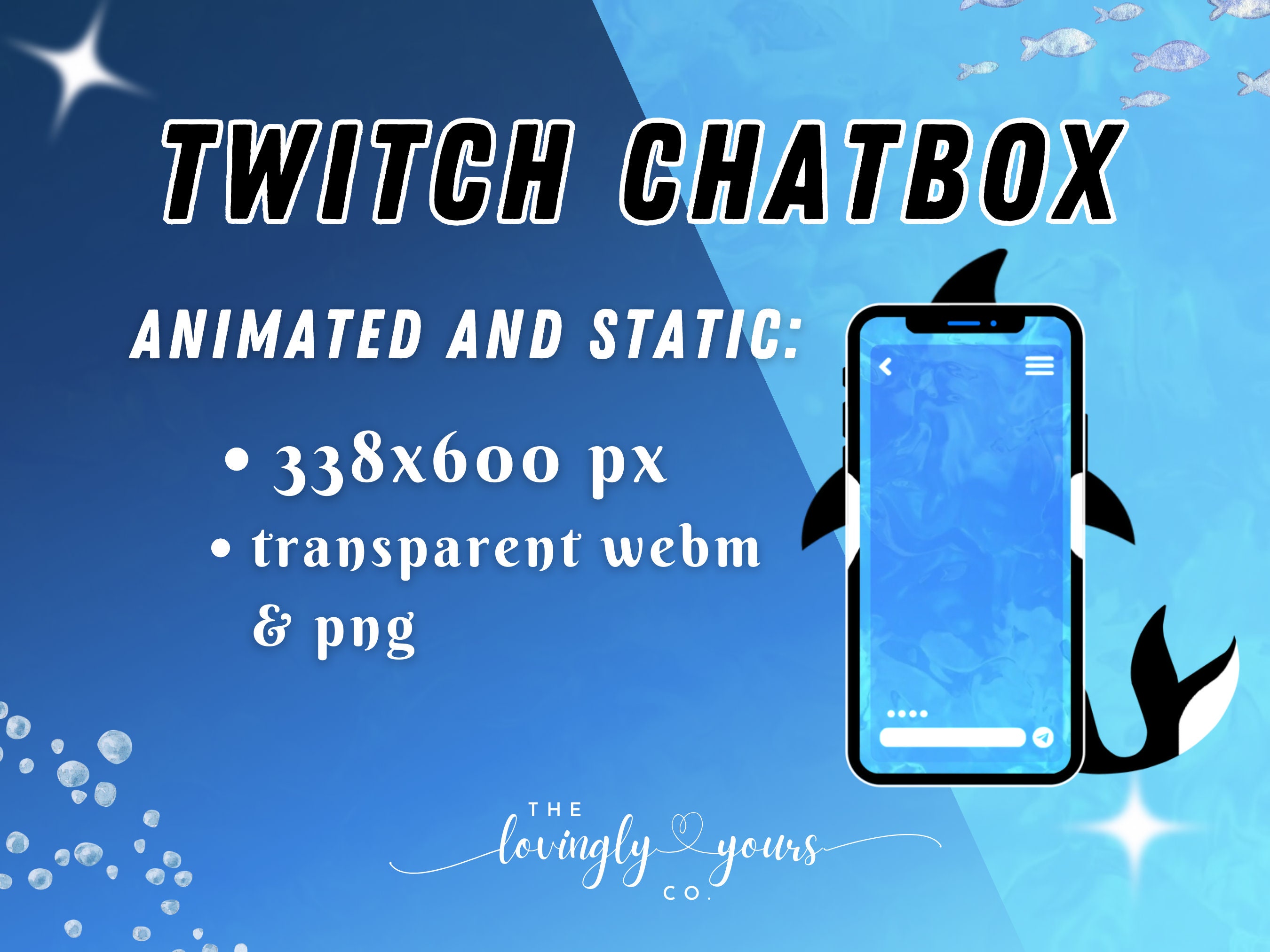 Orca Phone Chat Widget Twitch Overlay Vtuber Assets Twitch Chat PNG ...