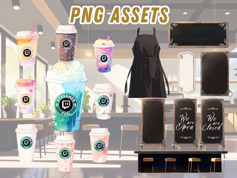 Cafe Vtuber Animated Background Twitch Overlay Cafe Vtuber Background ...