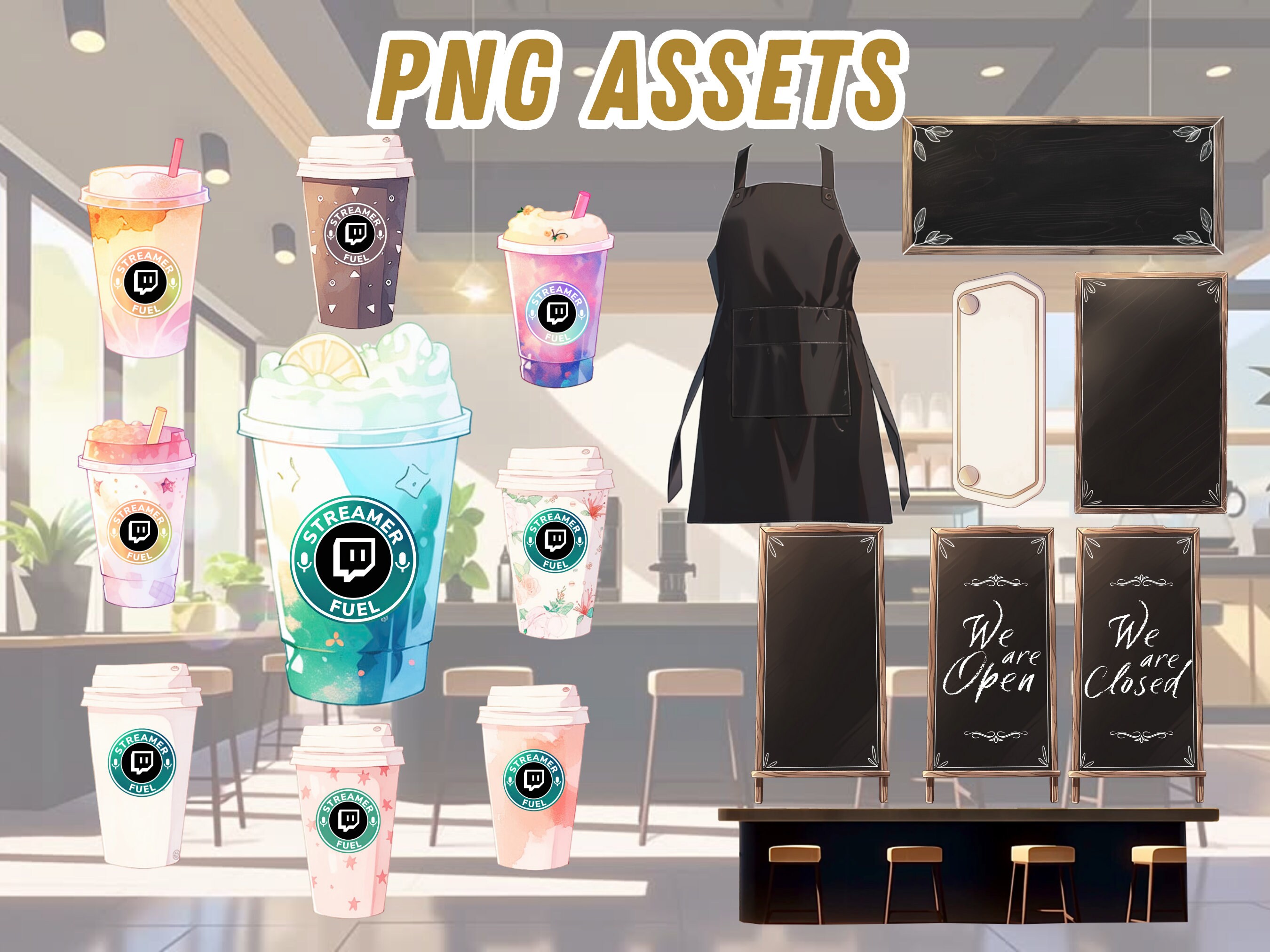 Cafe Vtuber Animated Background Twitch Overlay Cafe Vtuber Background ...