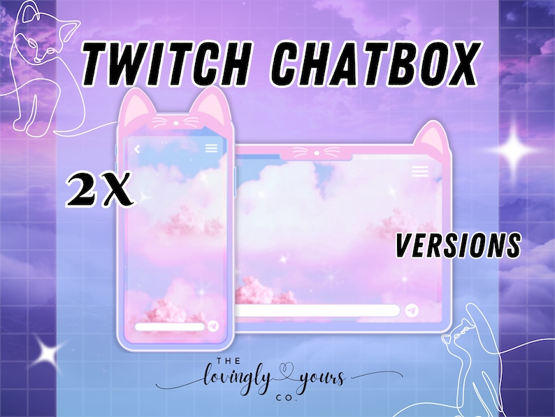 Animated Twitch Chat Widget PNG Digital Download Stream Sub Chatbox ...