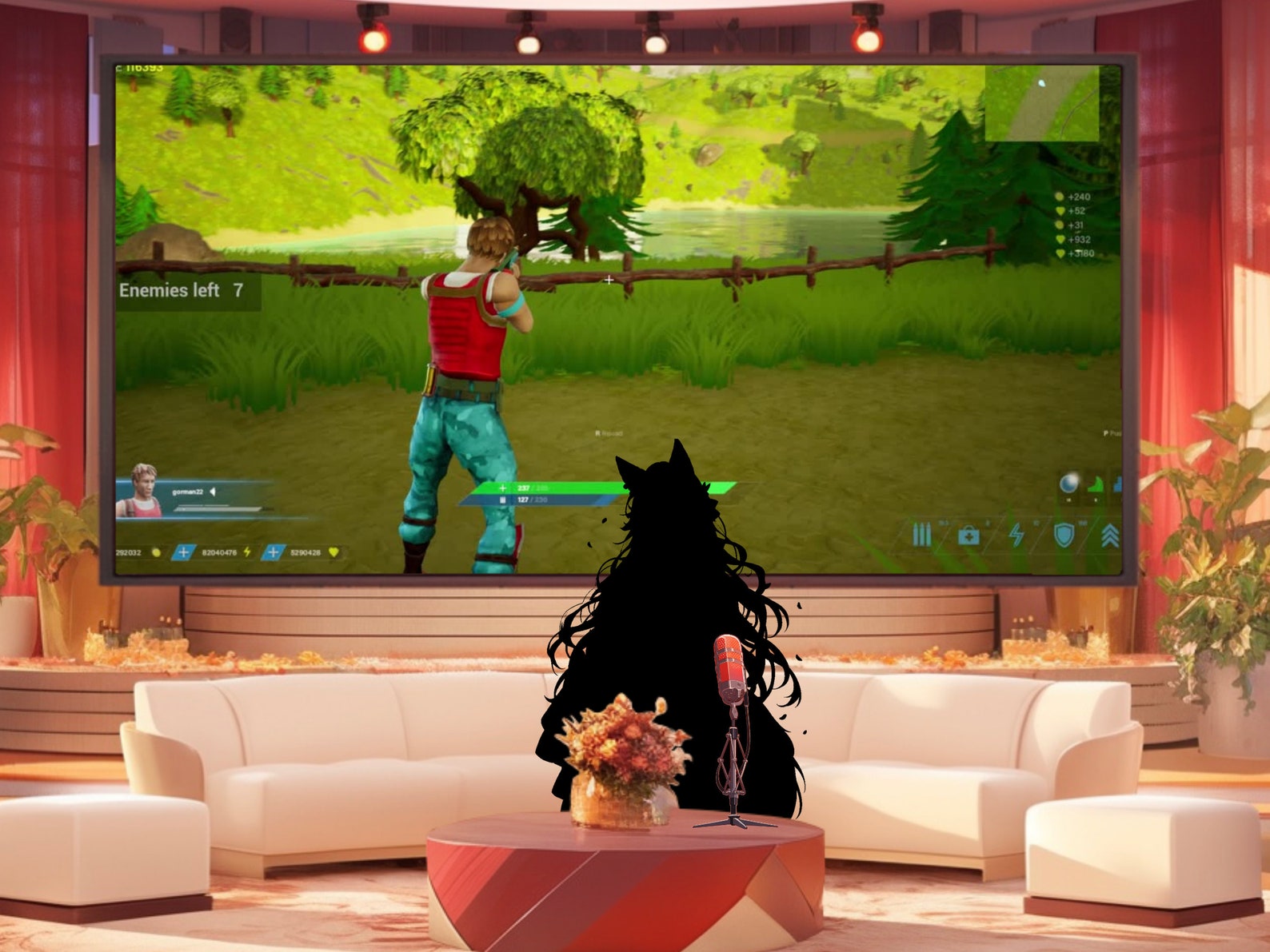 Talk Show Twitch Overlay PNG Digital Download Vtuber Background Twtich ...