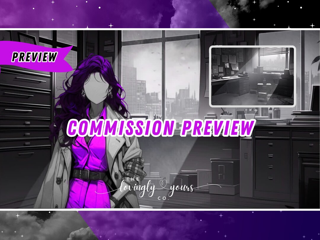 Custom Commission Background Cozy Anime Style Room Detective Vtuber ...