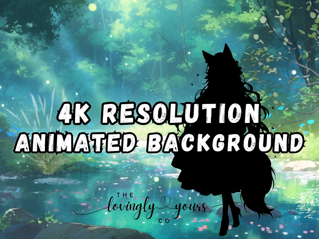 4k Animated Forest Background Aesthetic Vtuber Background Twitch ...