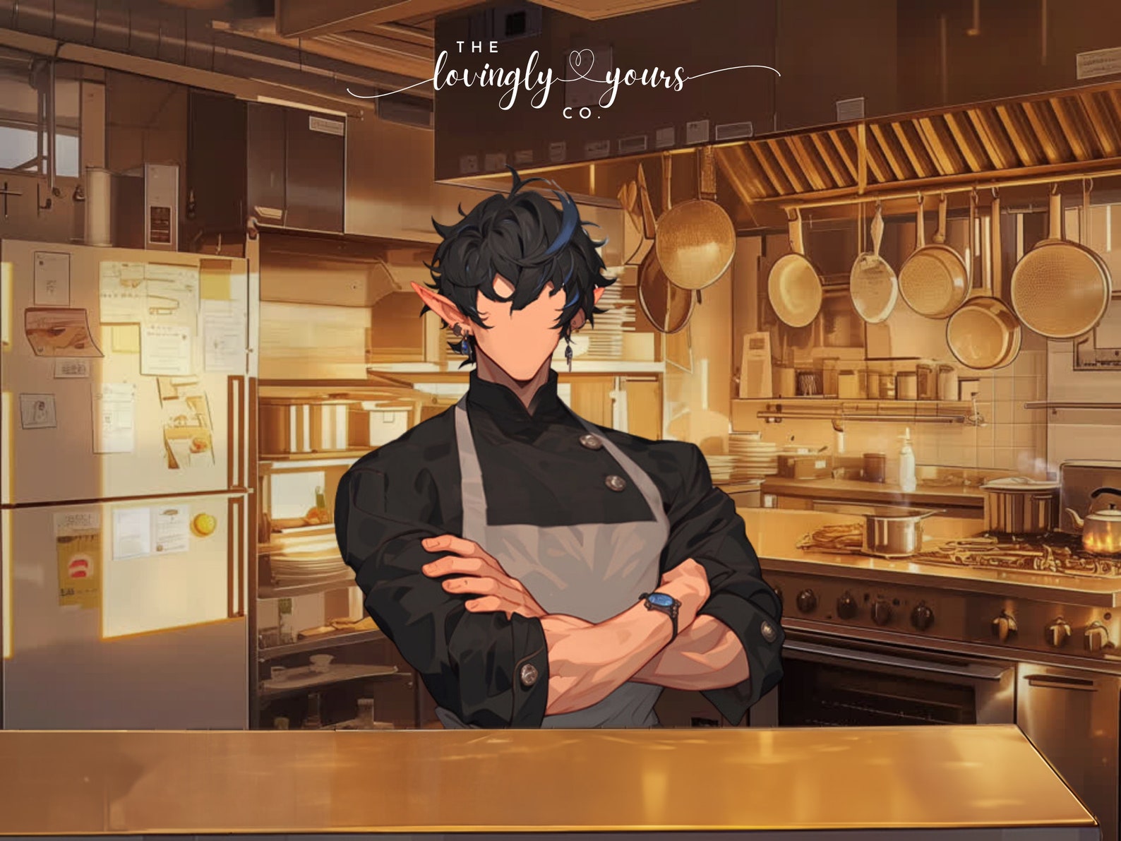 Restaurant Kitchen Animated Background Cozy Anime Style Lofi Room ...