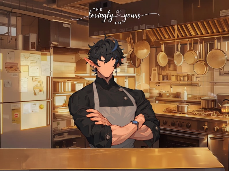 Restaurant Kitchen Animated Background Cozy Anime Style Lofi Room ...