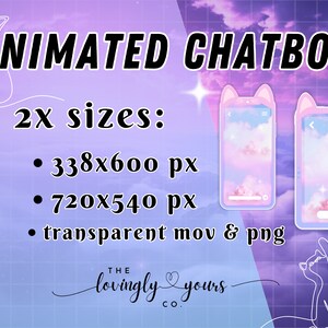 Animated Twitch Chat Widget PNG Digital Download Stream Sub Chatbox ...