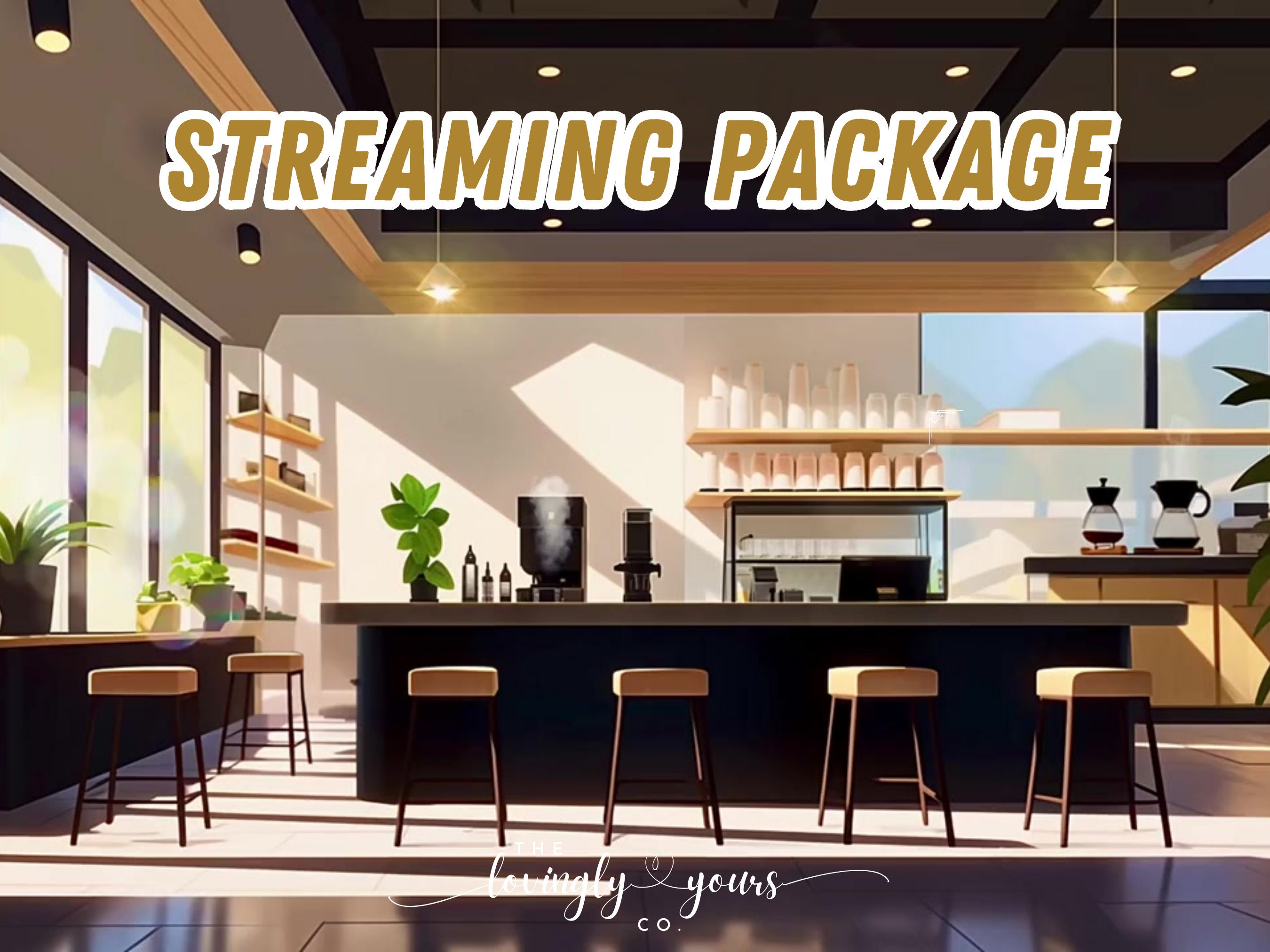Cafe Vtuber Animated Background Twitch Overlay Cafe Vtuber Background ...