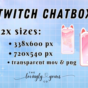 Animated Twitch Chat Widget Fox Vtuber Stream Sub Chatbox Bit Twitch ...